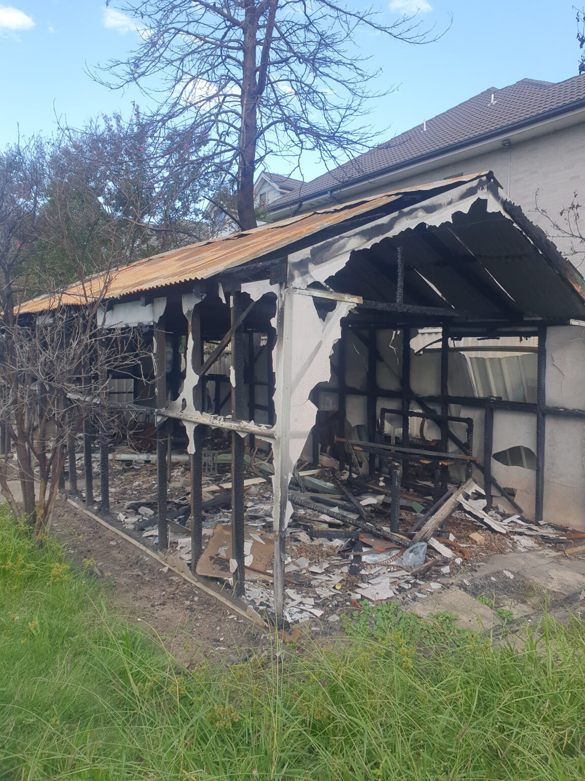 Fire Damage - Friable ACM Removal - Environment Quality Safety